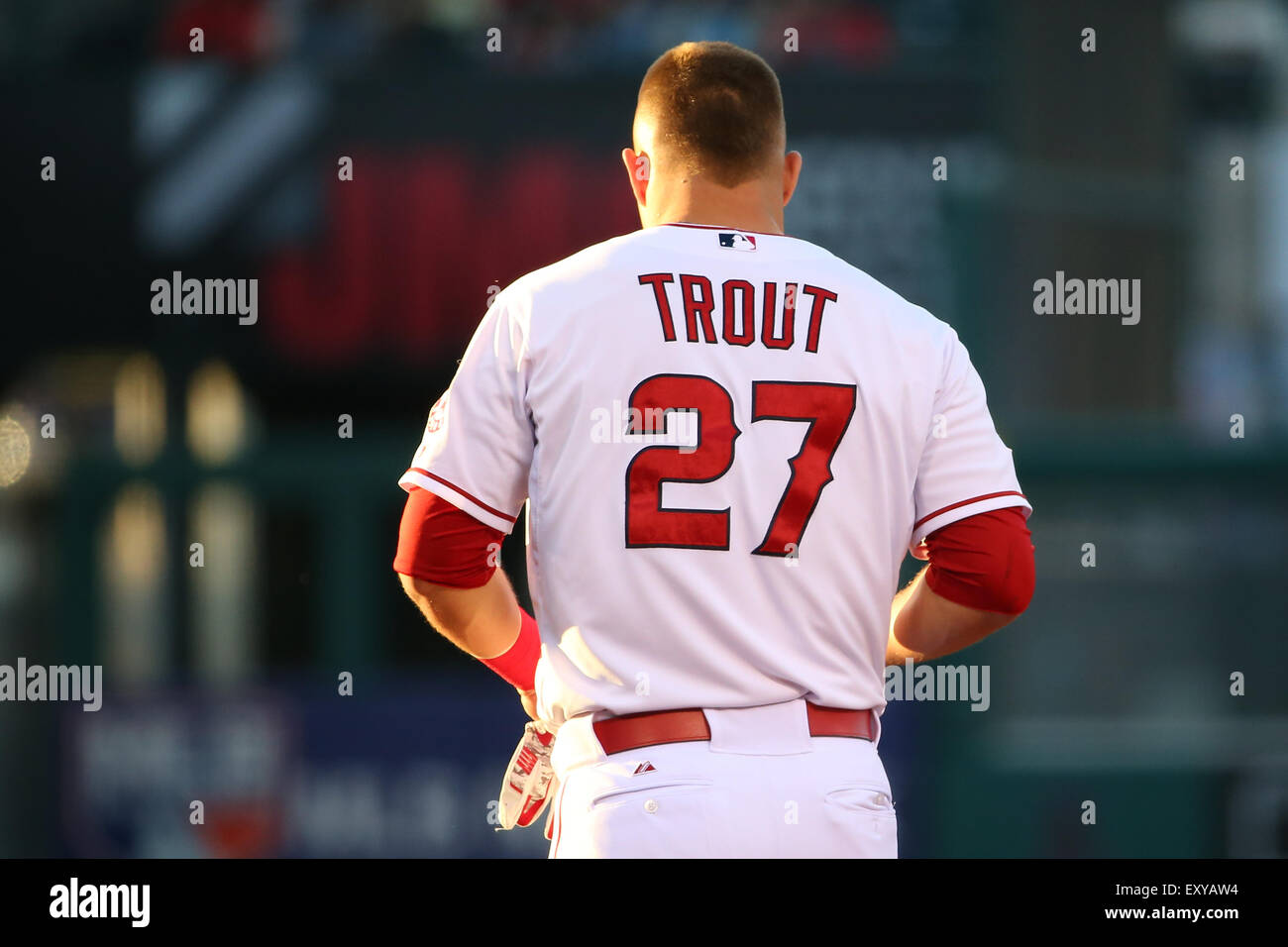 Los Angeles, California, USA. 17th July, 2015. Angels center fielder ...