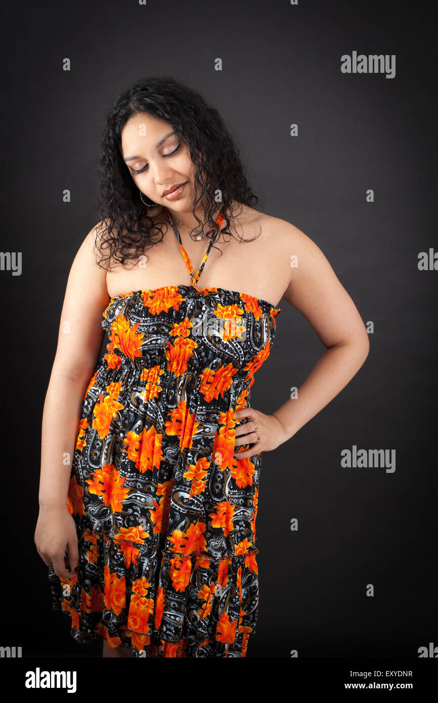 Beautiful woman doing different expressions in different sets of ...