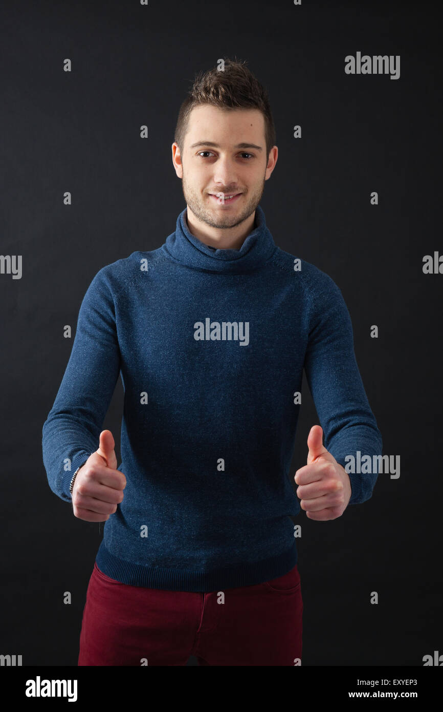 Handsome men doing different expressions in different sets of clothes ...