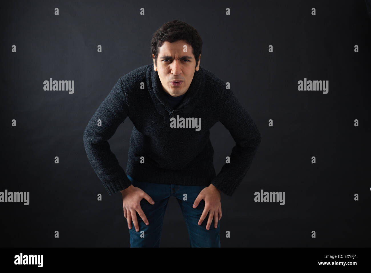 Handsome men doing different expressions in different sets of clothes ...