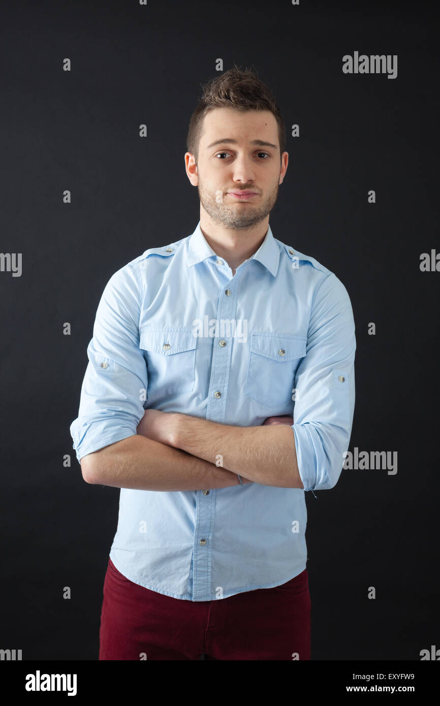 Handsome men doing different expressions in different sets of clothes ...