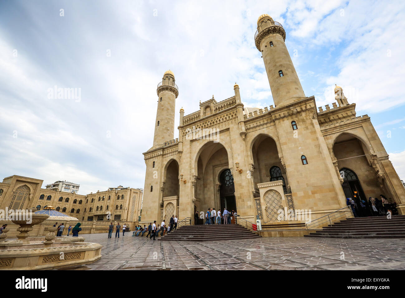 Baku, Azerbaijan. 18th July, 2015. General view Mosque Taza Pir in Baku ...