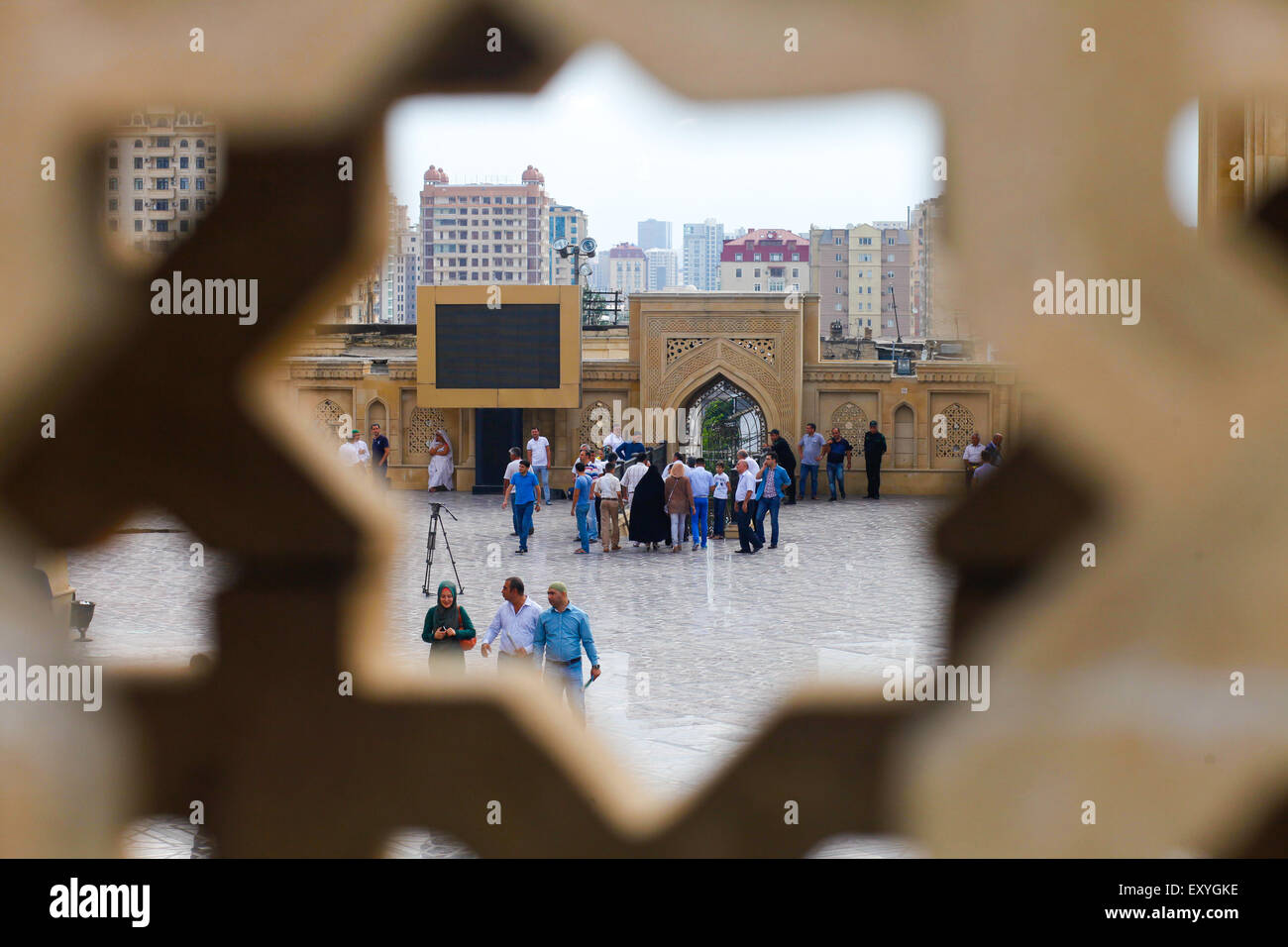 Baku, Azerbaijan. 18th July, 2015. Azerbaijan Muslims leave after Eid ...