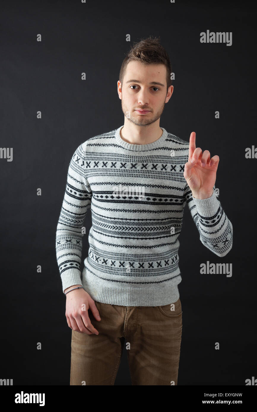 Handsome men doing different expressions in different sets of clothes ...