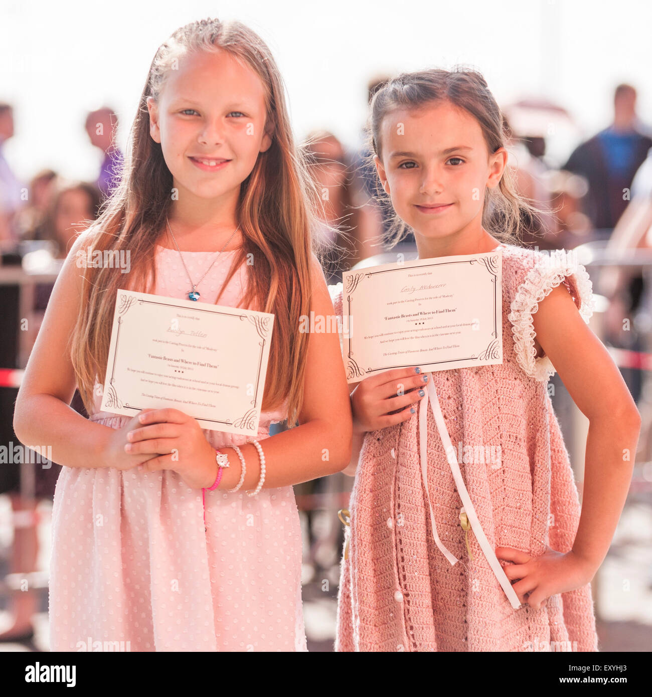 London, UK. 18 July 2015. (L to R) Kaitlyn Totten and Emily McClarence ...