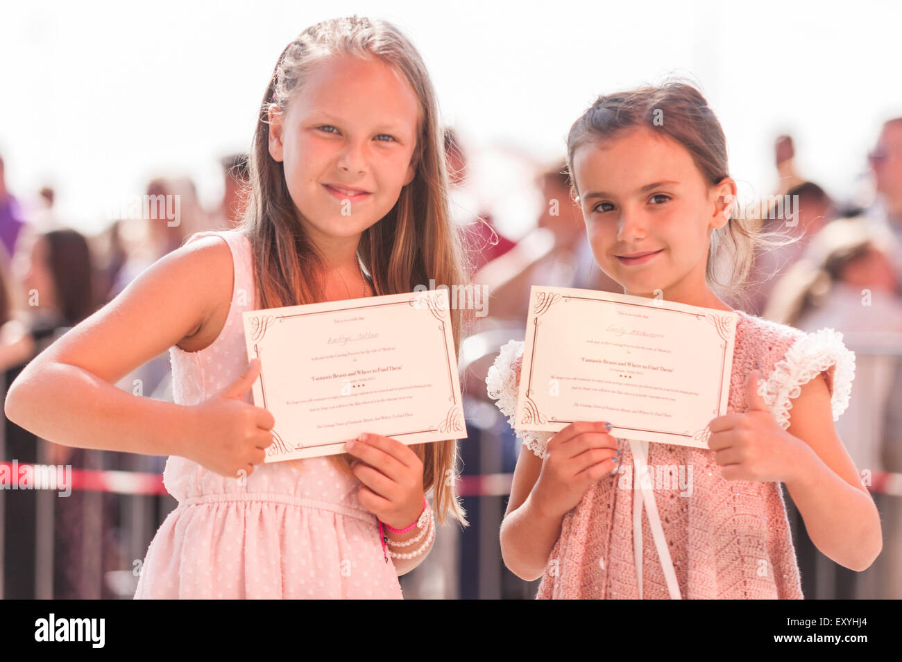 London, UK. 18 July 2015. (L to R) Kaitlyn Totten and Emily McClarence ...