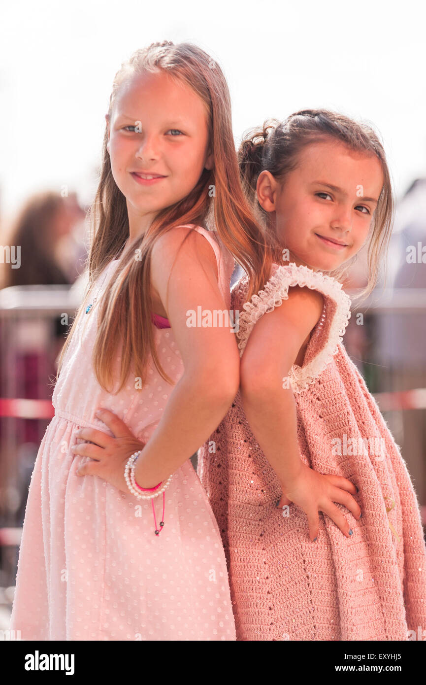 London, UK. 18 July 2015. (L to R) Kaitlyn Totten and Emily McClarence ...
