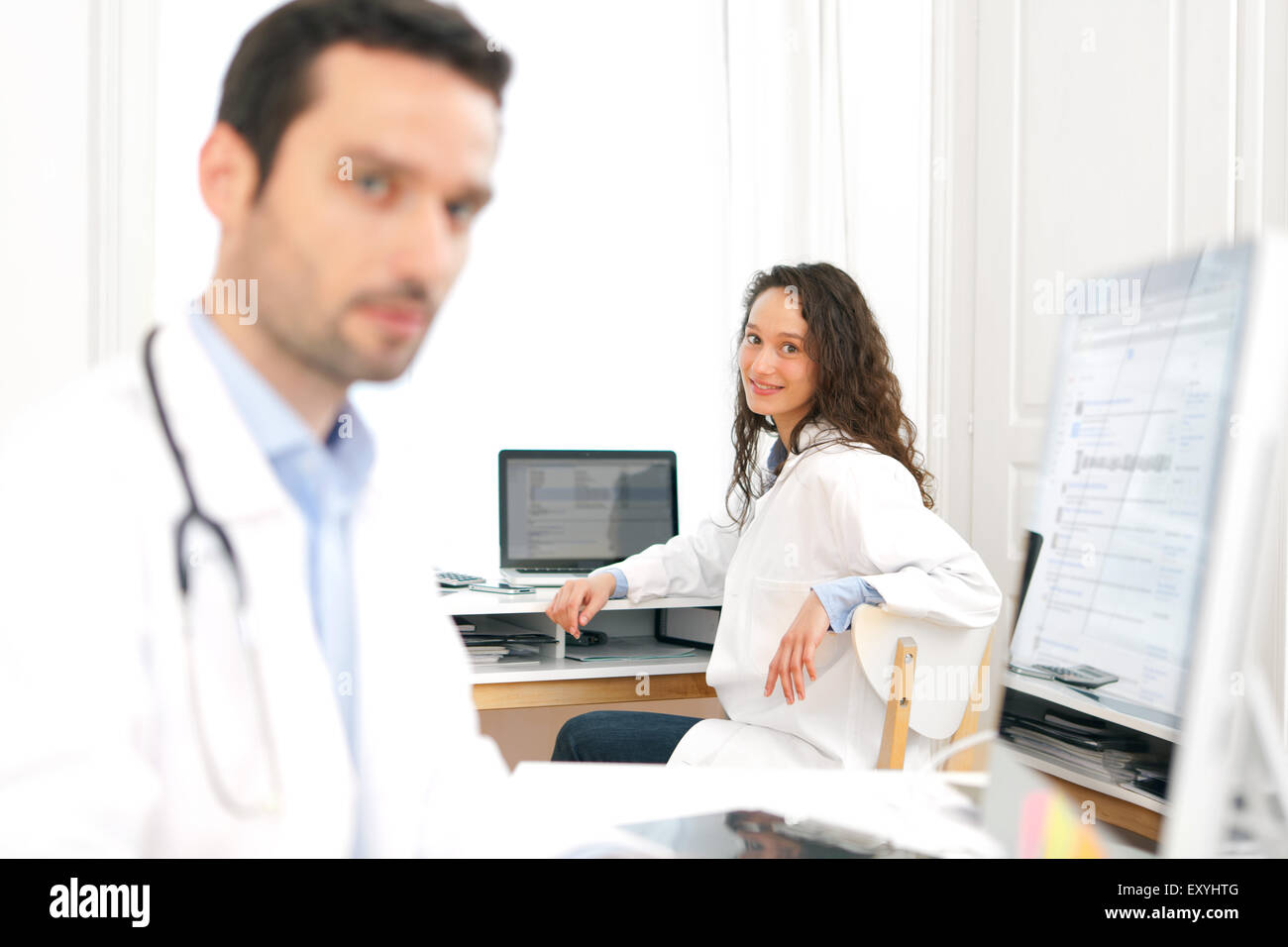 Doctor working ray patient in hi-res stock photography and images - Alamy