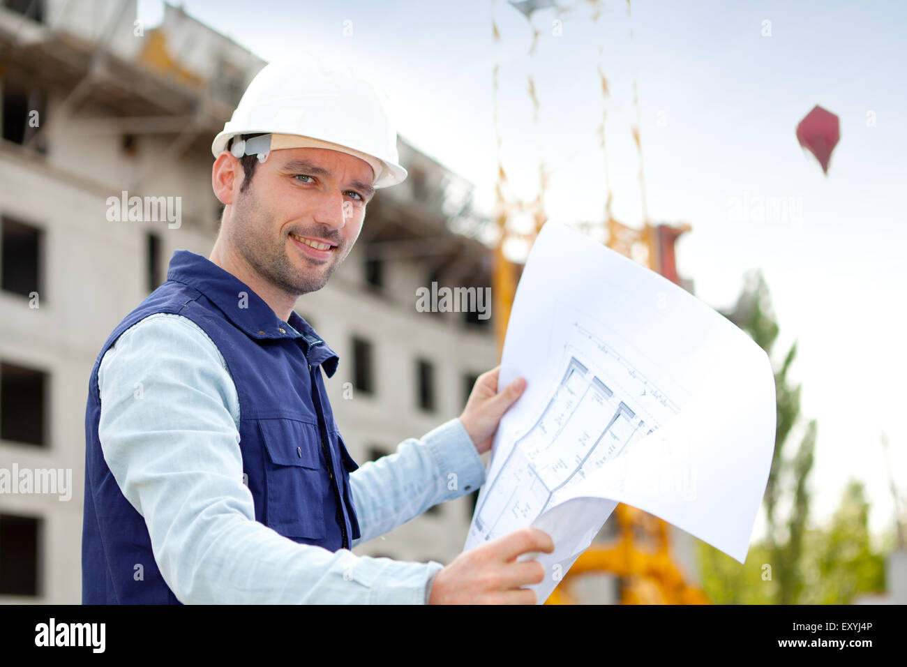 Construction worker plan view hi-res stock photography and images - Alamy