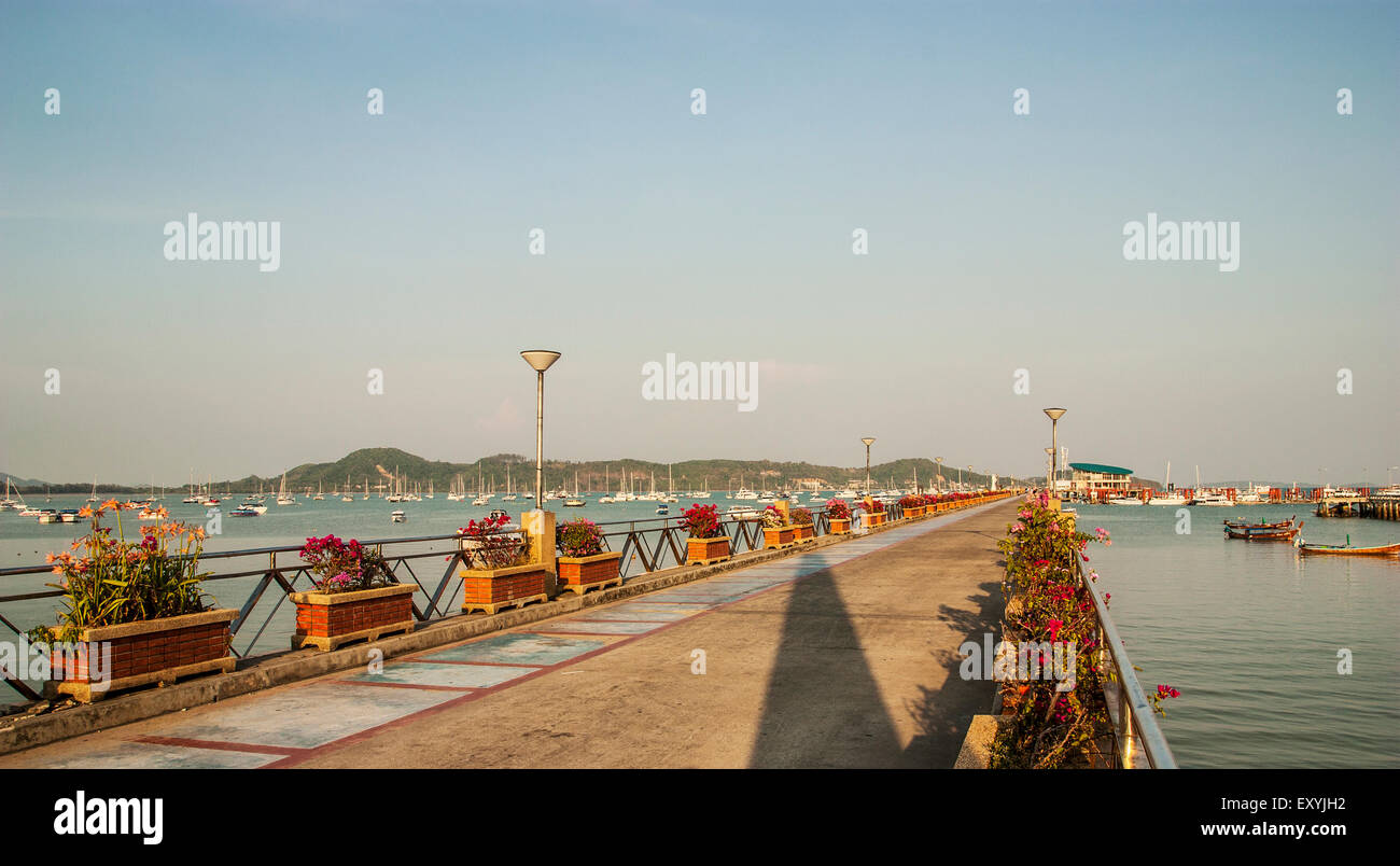 Beautiful nature and beautiful of sea with color of sunset for design ...