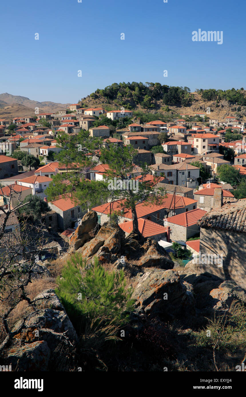 View of Kondias village settlement (looking North). Lemnos or Limnos ...