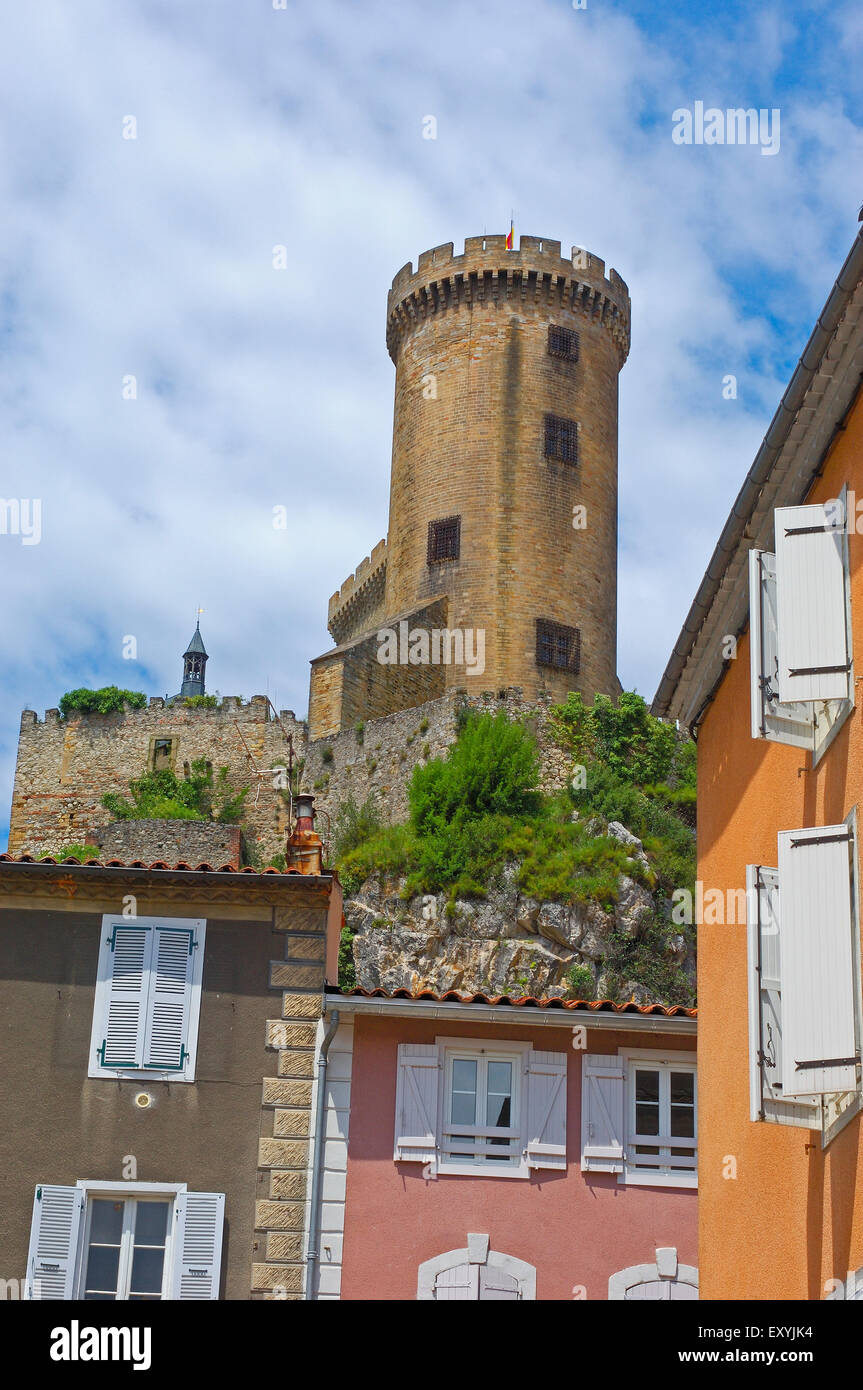 Castle of Foix (Chateau de Foix) . Cathar country. Ariege, Midi ...