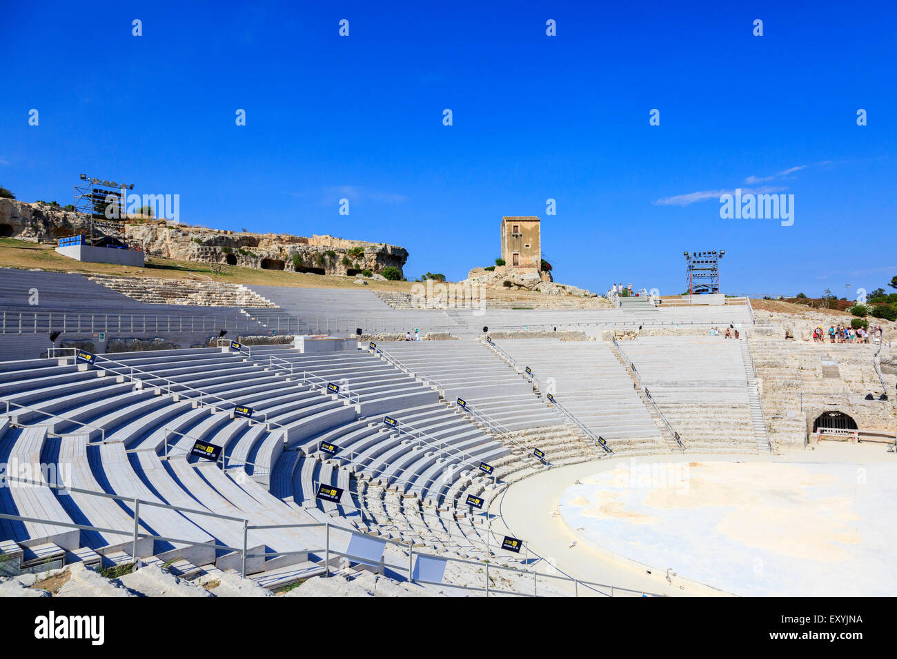 6th Century BC Greek amphitheatre in Latomia del Paradiso, Neapolis ...