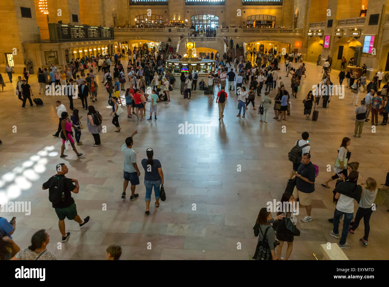 New York City, NY, USA, Aerial View, High Angle, Large Crowd of People ...