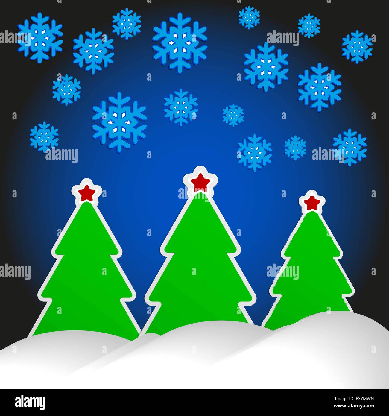 Three christmas trees in Stock Vector Images - Alamy