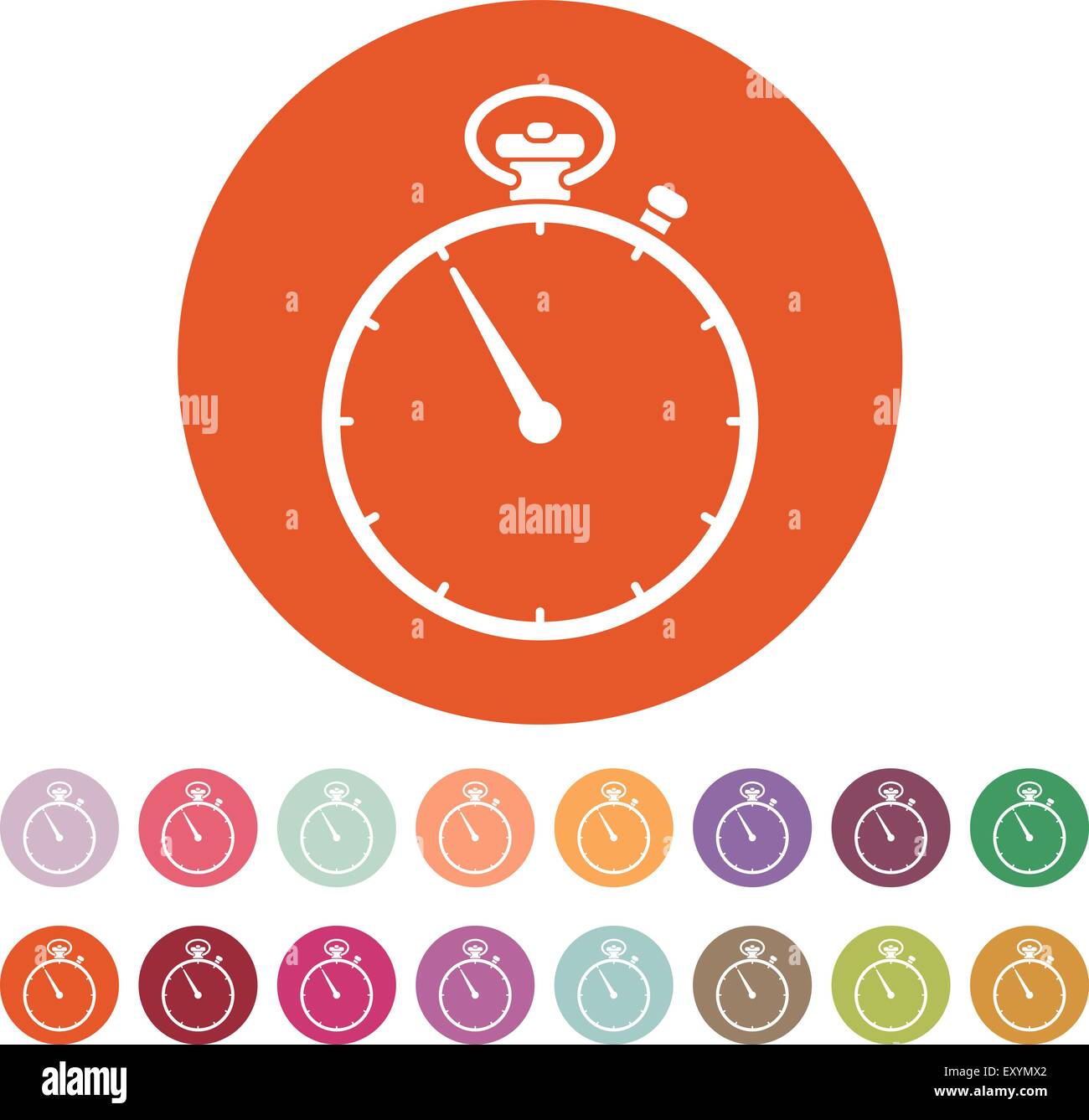 The stopwatch icon. Stopwatch symbol. Flat. Vector Stock Vector Image ...