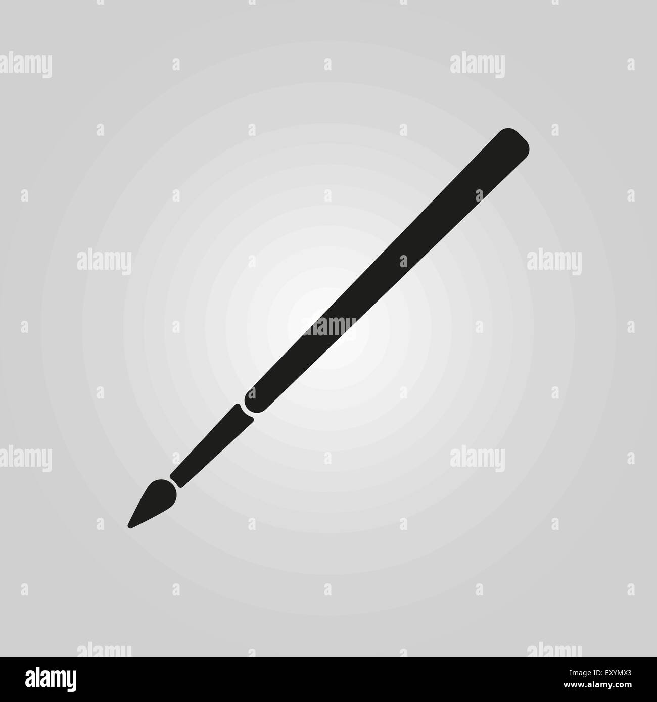 The brush icon. Brush symbol. Flat. Vector Stock Vector Image & Art - Alamy