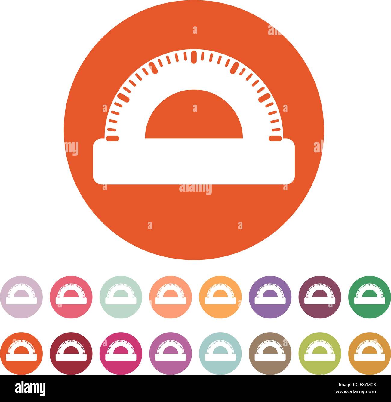 The protractor icon Stock Vector Image & Art - Alamy