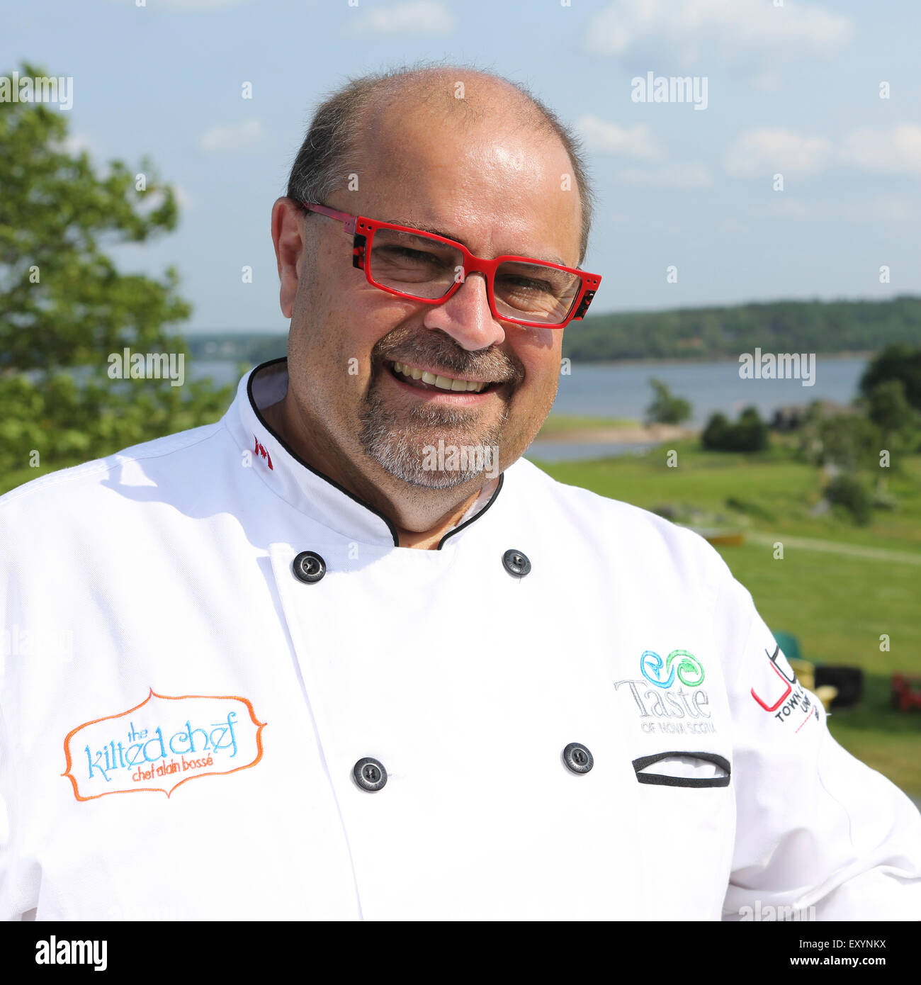 Celebrity chef Alain Bosse on the deck of his home in Pictou, Nova ...