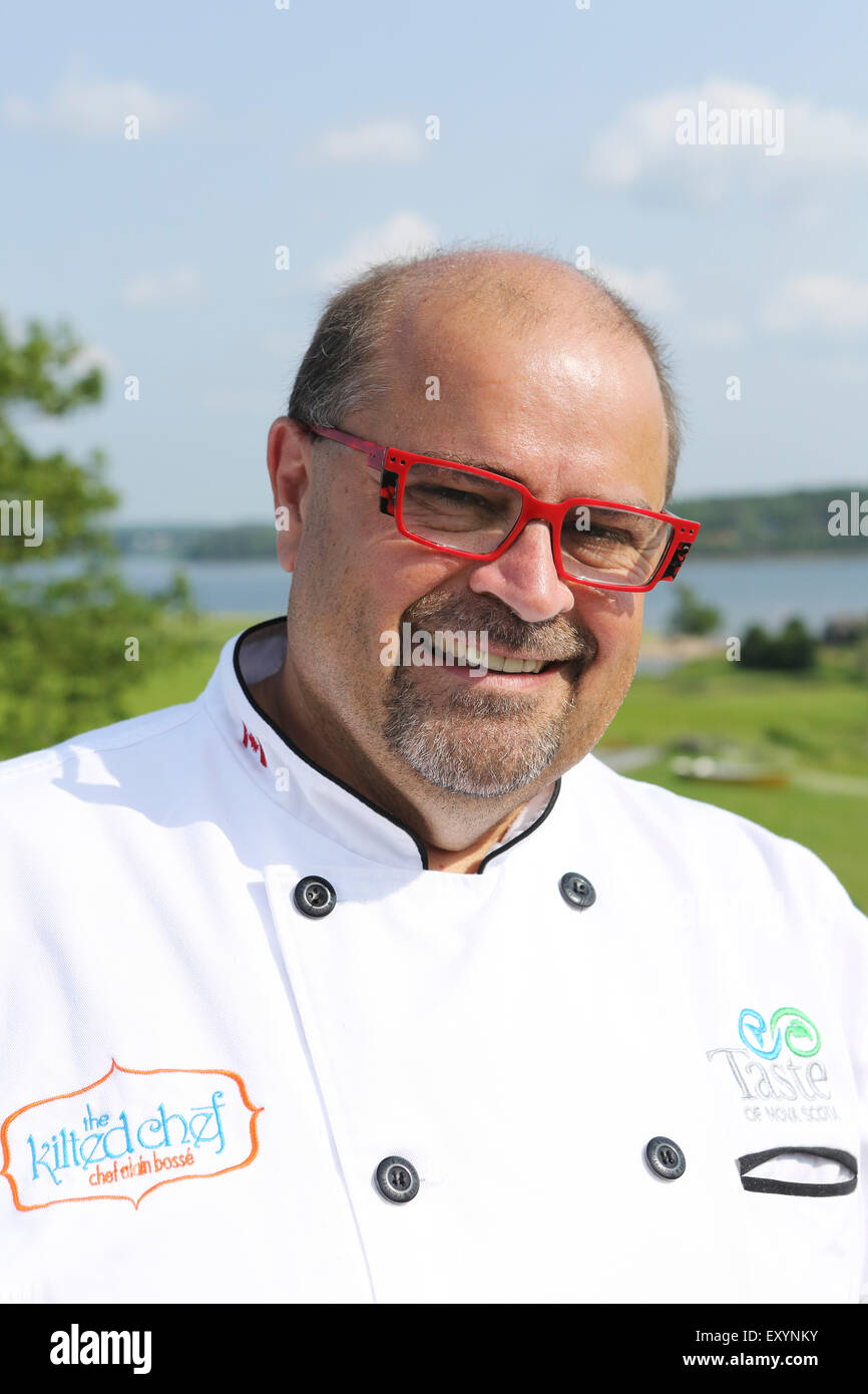 Celebrity chef Alain Bosse on the deck of his home in Pictou, Nova ...