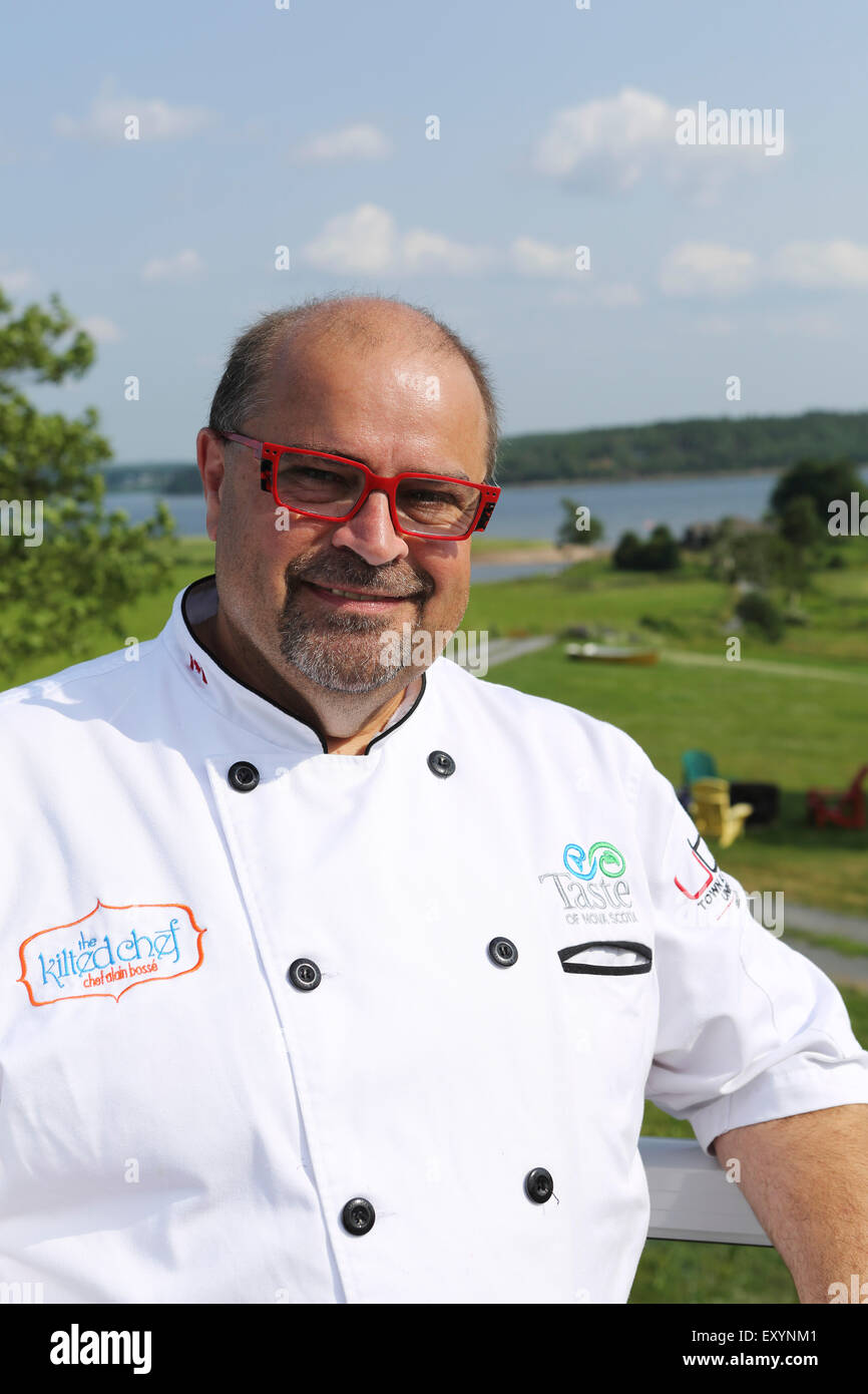 Celebrity chef Alain Bosse on the deck of his home in Pictou, Nova ...