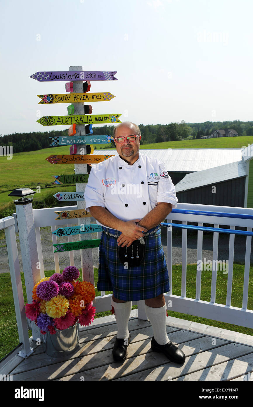 Celebrity chef Alain Bosse on the deck of his home in Pictou, Nova ...