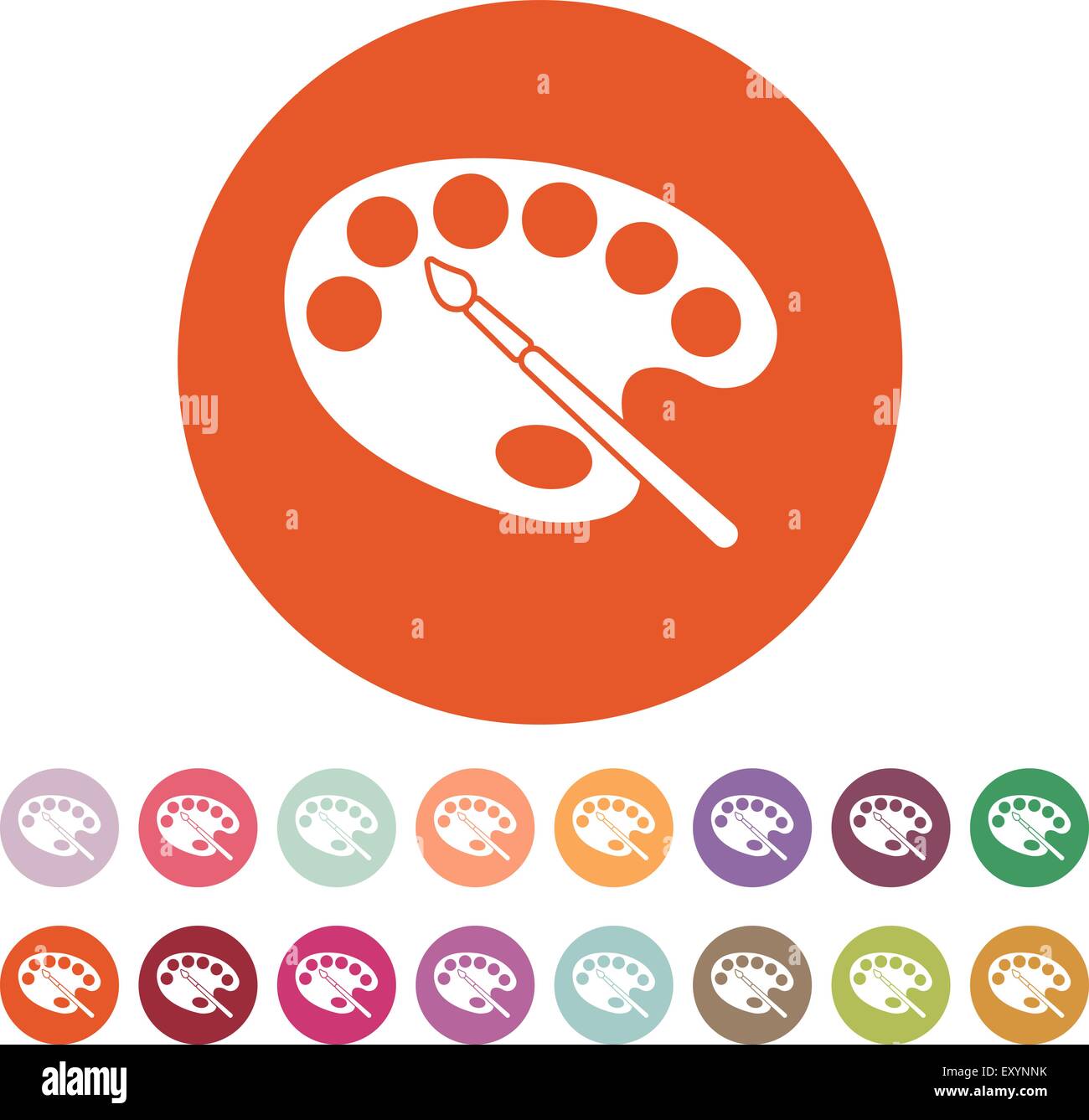 The palette and brush icon Stock Vector Image & Art - Alamy