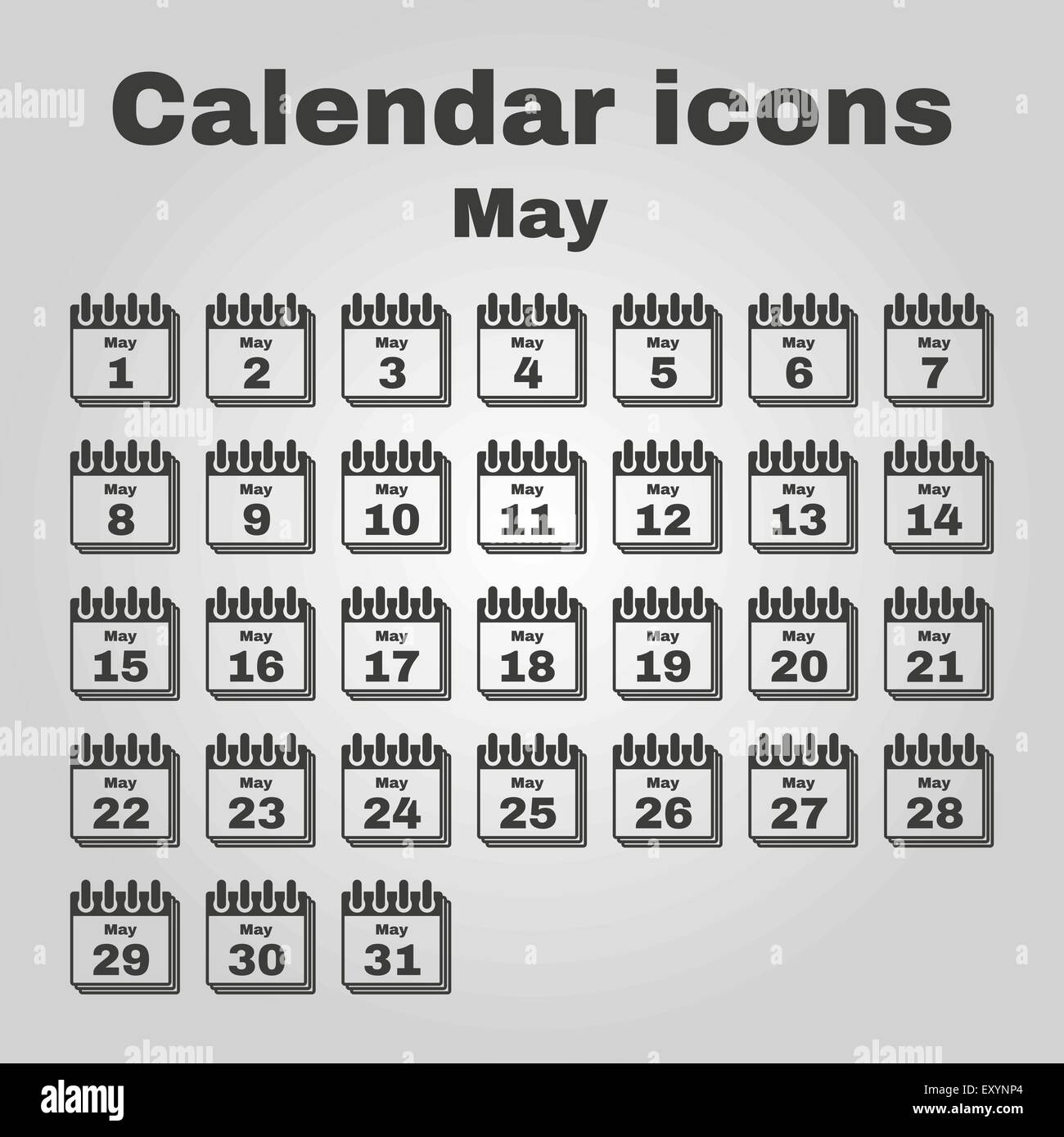 The calendar icon. May symbol. Flat Stock Vector Image & Art - Alamy