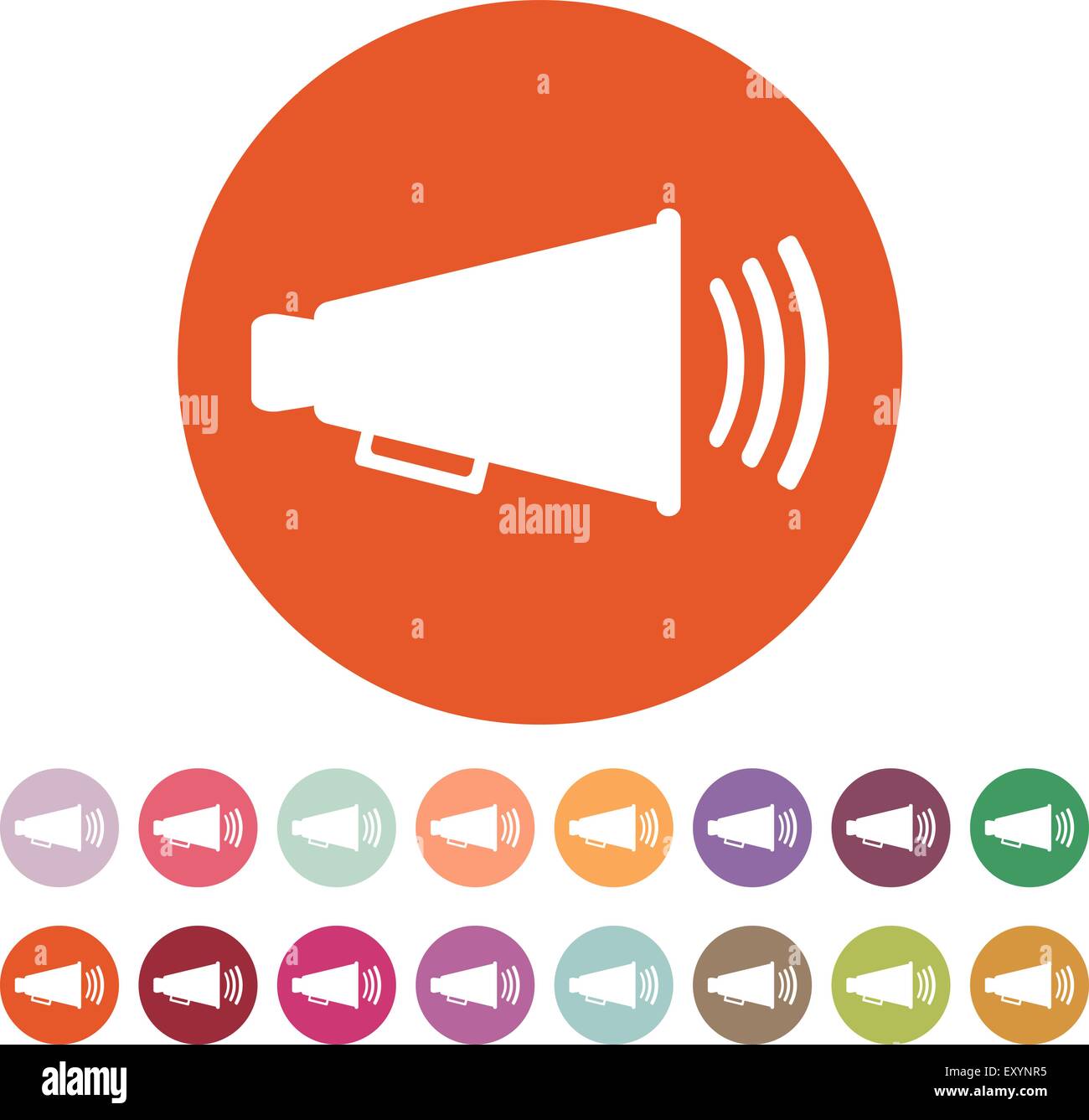 The megaphone icon. Bullhorn symbol. Flat Stock Vector Image & Art - Alamy