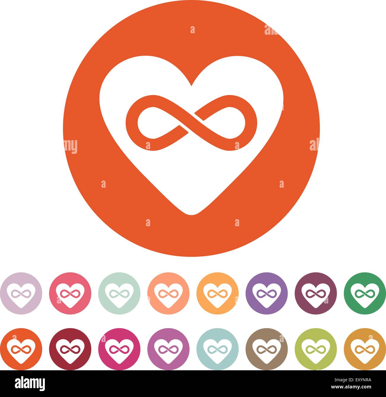 The heart and infinity icon. Heart And Infinity Stock Vector Image ...