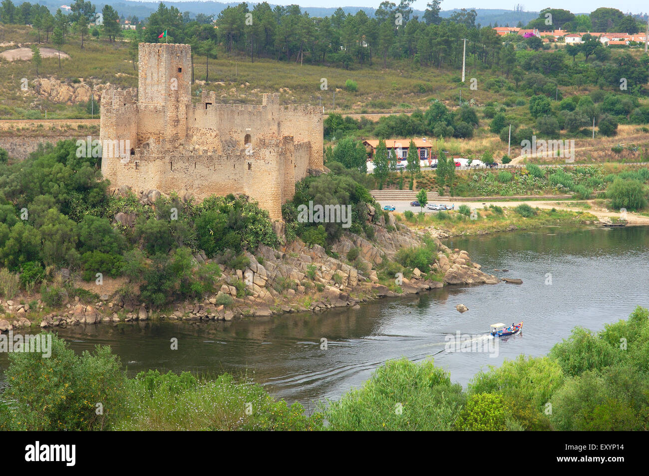 Almourol, Templar Castle and River Tejo, Ribatejo District , Near Tomar ...