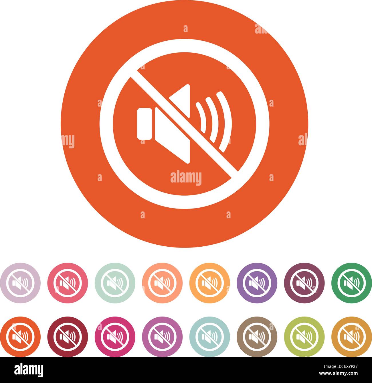 The no sound icon. Volume Off symbol. Flat Stock Vector Image & Art - Alamy