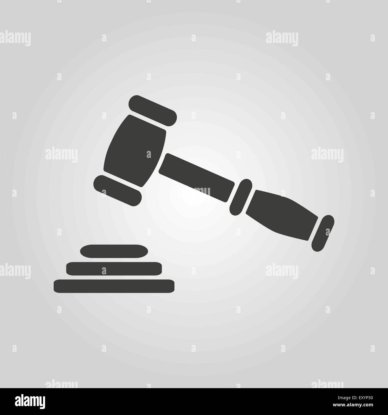 The judge or auction hammer icon. Justice symbol Stock Vector Image ...