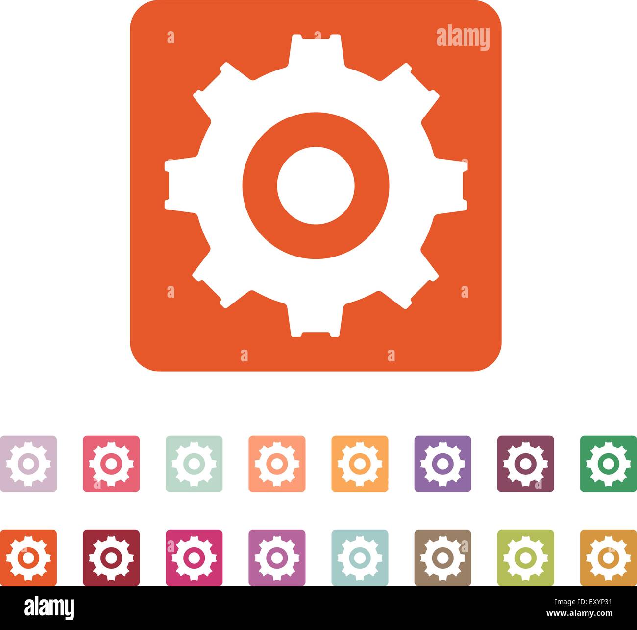 The gear icon. Settings symbol. Flat Stock Vector Image & Art - Alamy