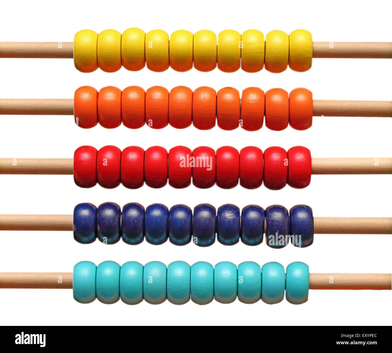 colorful abacus detail isolated over white background Stock Photo - Alamy