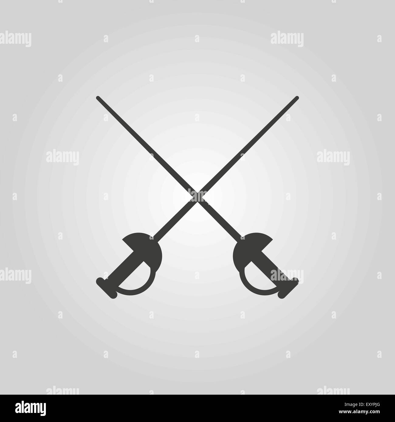 The sword icon. Epee symbol. Flat Stock Vector Image & Art - Alamy