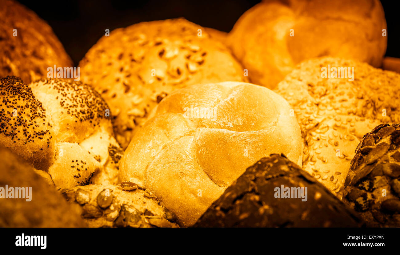 Different roll types rolls bread hi-res stock photography and images ...