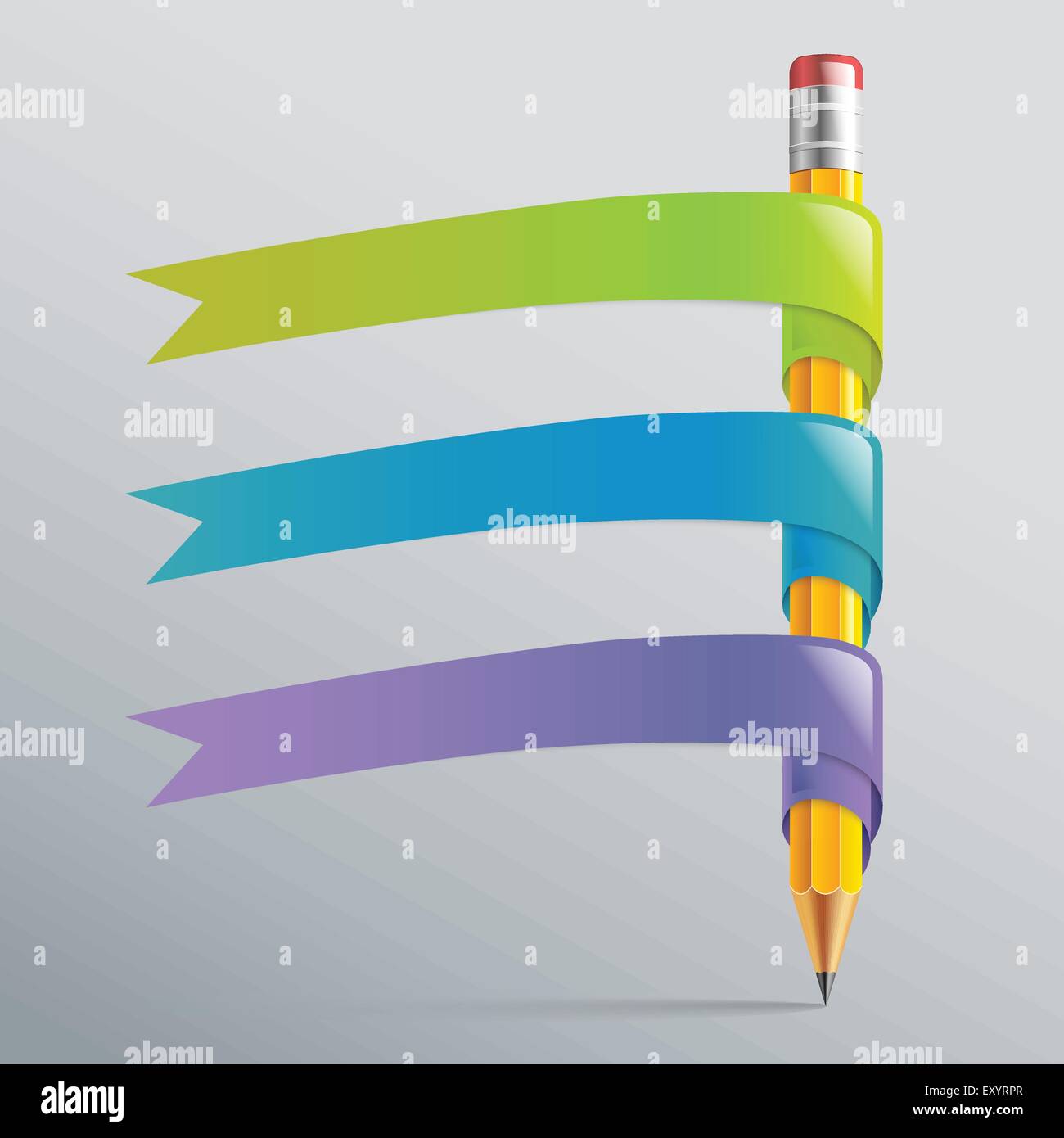 Infographic with pen and ribbon Stock Vector Image & Art - Alamy