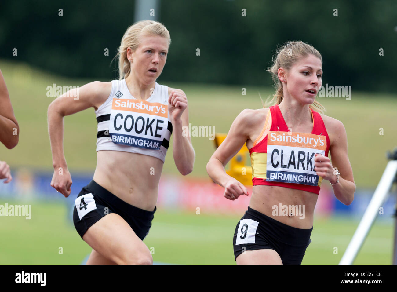 Julia COOKE, Rosie CLARKE Women's 1500m Final, 2014 Sainsbury's British ...