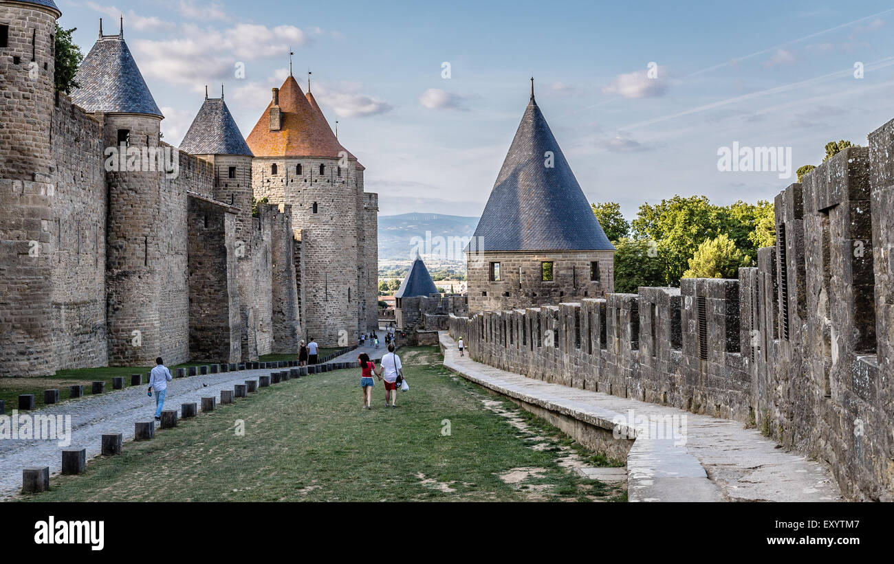 City of Carcassonne remparts Stock Photo - Alamy