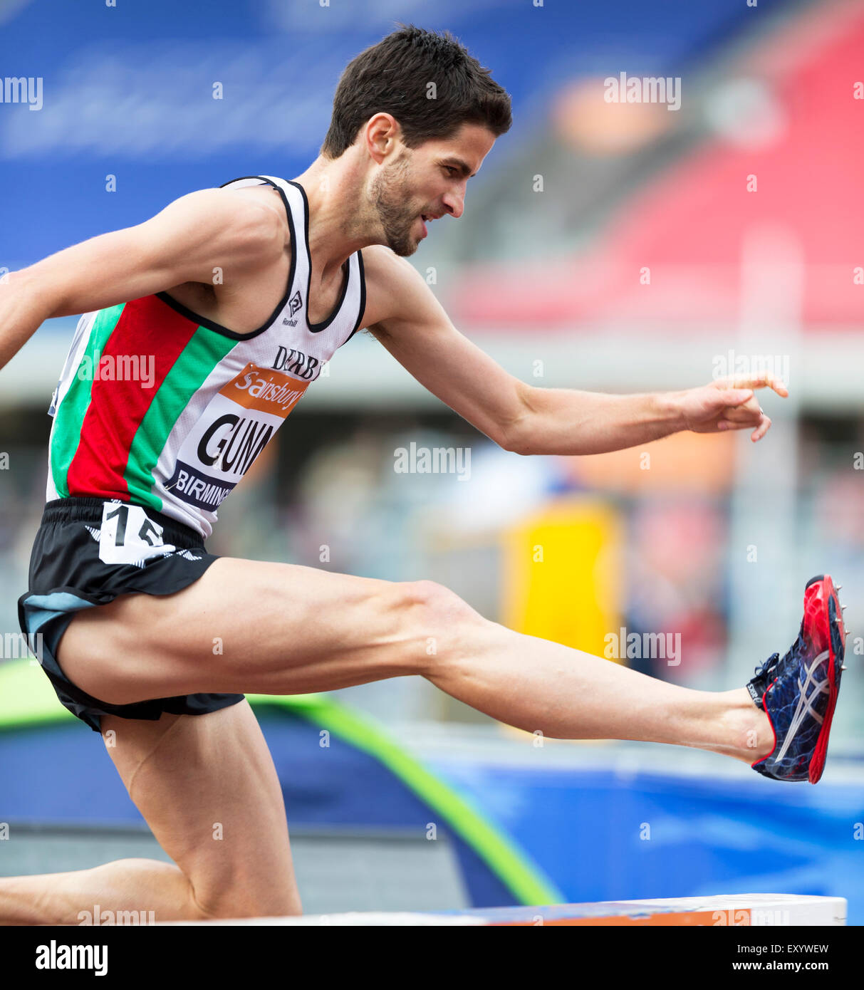 Luke GUNN competing in the Men's 3000m Steeplechase, 2014 Sainsbury's ...