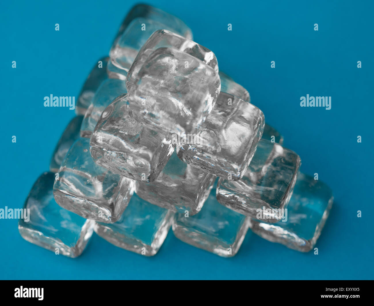 Ice cube pyramid Stock Photo - Alamy