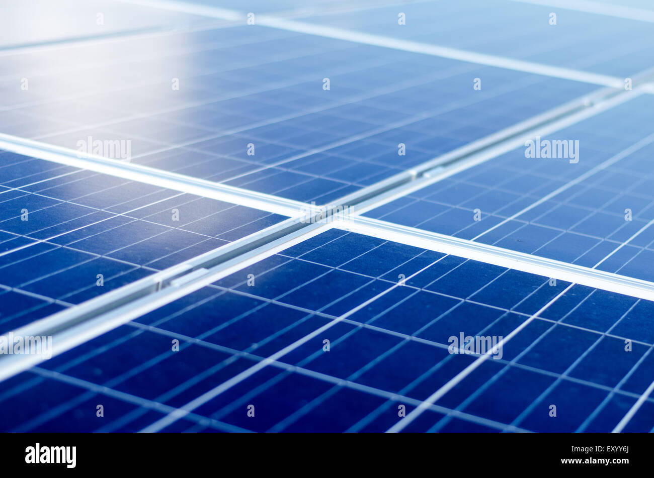 Detail of a photovoltaic panel for renewable electric production Stock ...