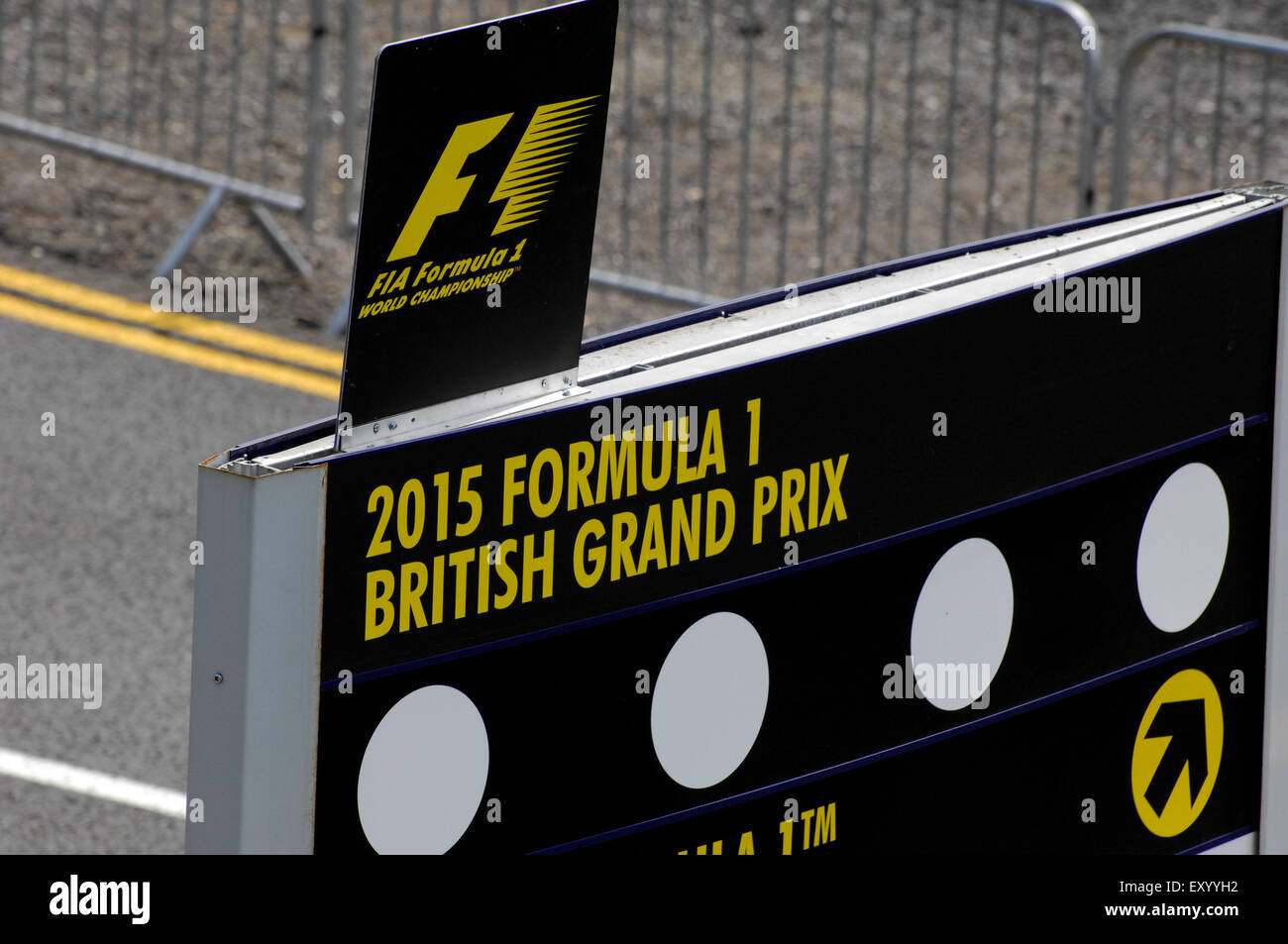 British Grand Prix sign 2015 Stock Photo - Alamy