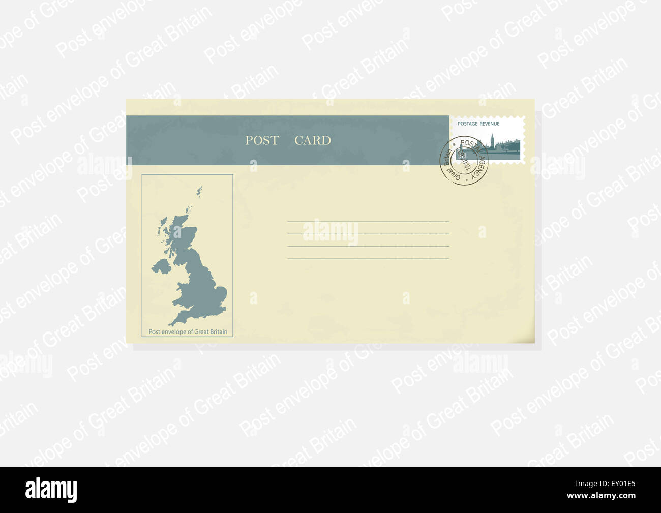 Post envelope in a retro style Stock Photo - Alamy