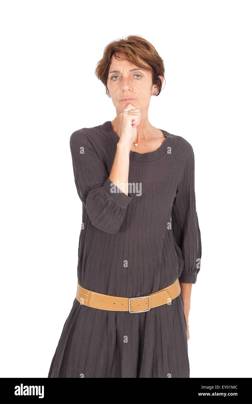 Beautiful woman doing different expressions in different sets of ...