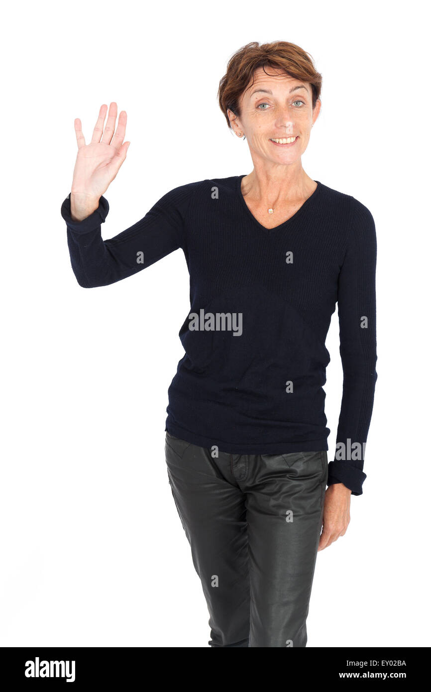 Beautiful woman doing different expressions in different sets of ...