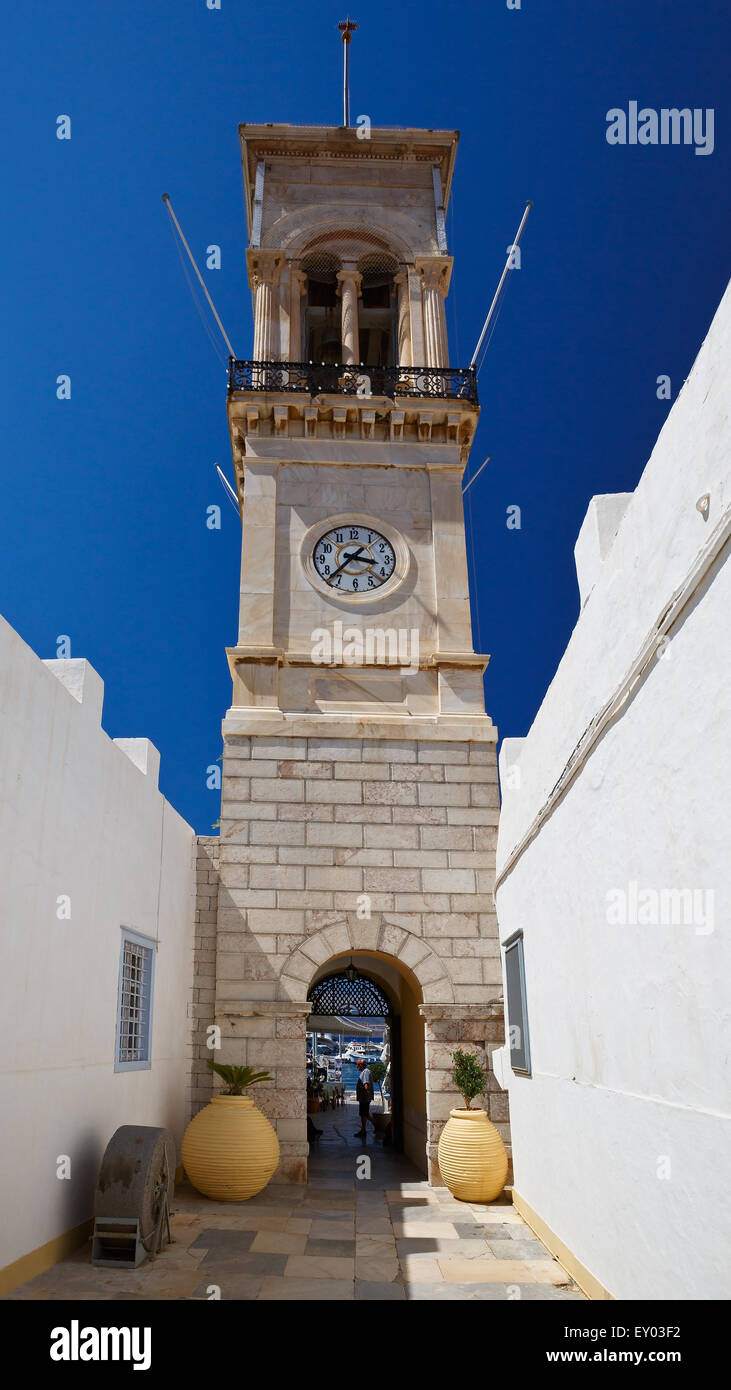 Entrance to the monastery in the town of Hydra Stock Photo - Alamy