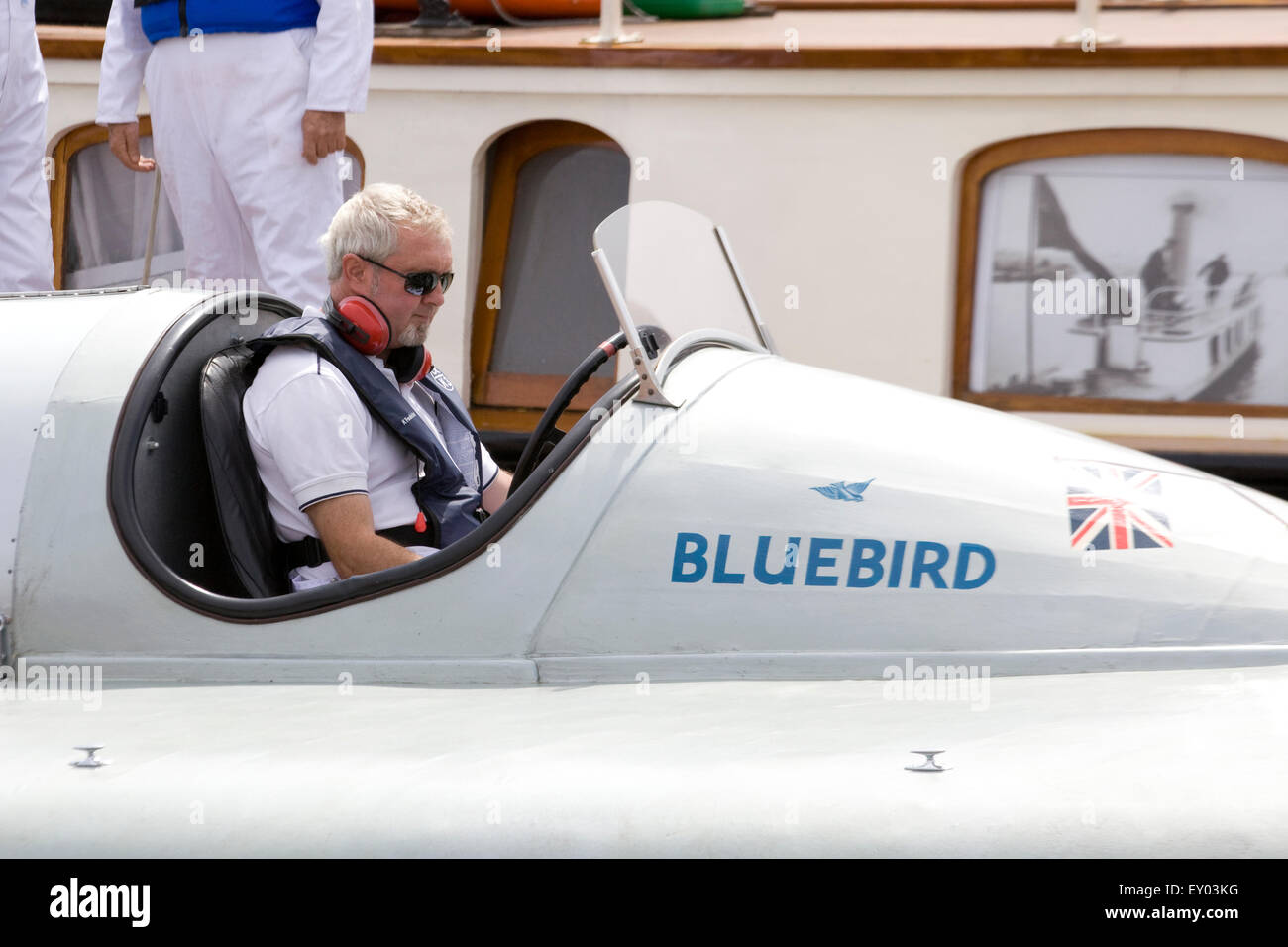 original Bluebird K3 water speed record hydroplane powerboat Pilot at ...
