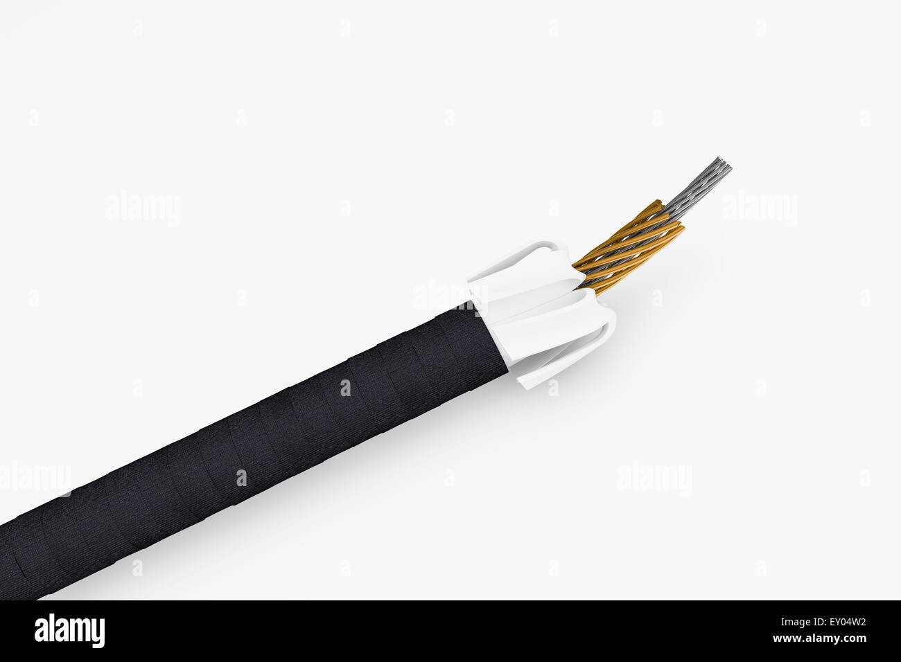 3D inside wire chrome copper white plastic Stock Photo - Alamy